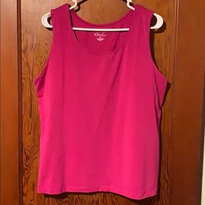 Kim Rogers Tops | Pink Tank Wbronze Accents Large | Poshmark